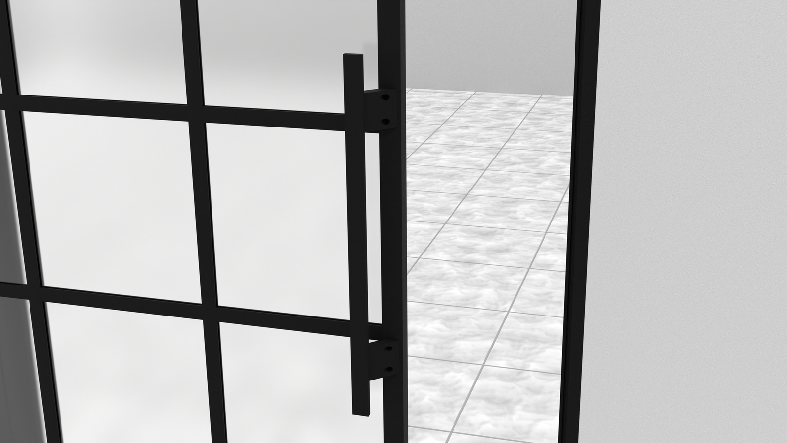 Ścianka Loft Industrial z drzwiami przesuwnymi - Konfigurator na wymiar ...